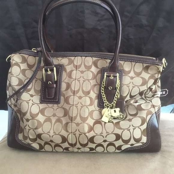 Coach | Bags | Coach Hamptons Signature Collection Satchel | Poshmark
